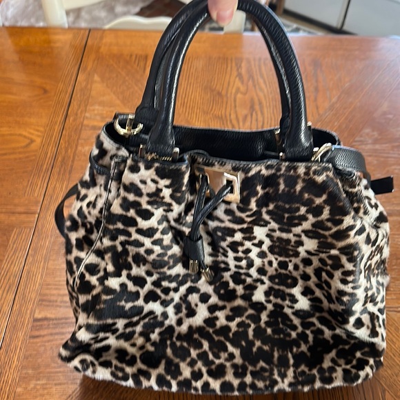 Boden | Bags | Boden Purse Euc Cowhide Outer Leather Handles | Poshmark